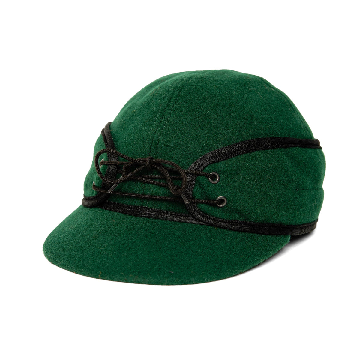 Green Wool Adjustable Railroad Cap by Crown Cap - Made in Canada ...